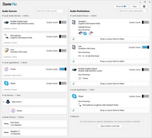 Dante Via – Musiksoftware
